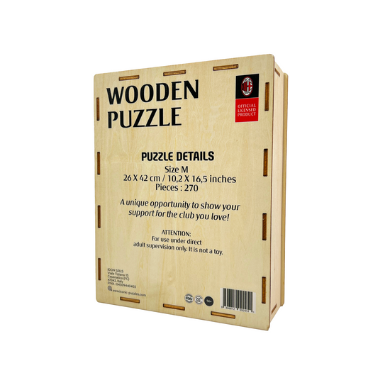 AC Milan® Escudo - Rompecabezas de Madera – Iconic Puzzles MX