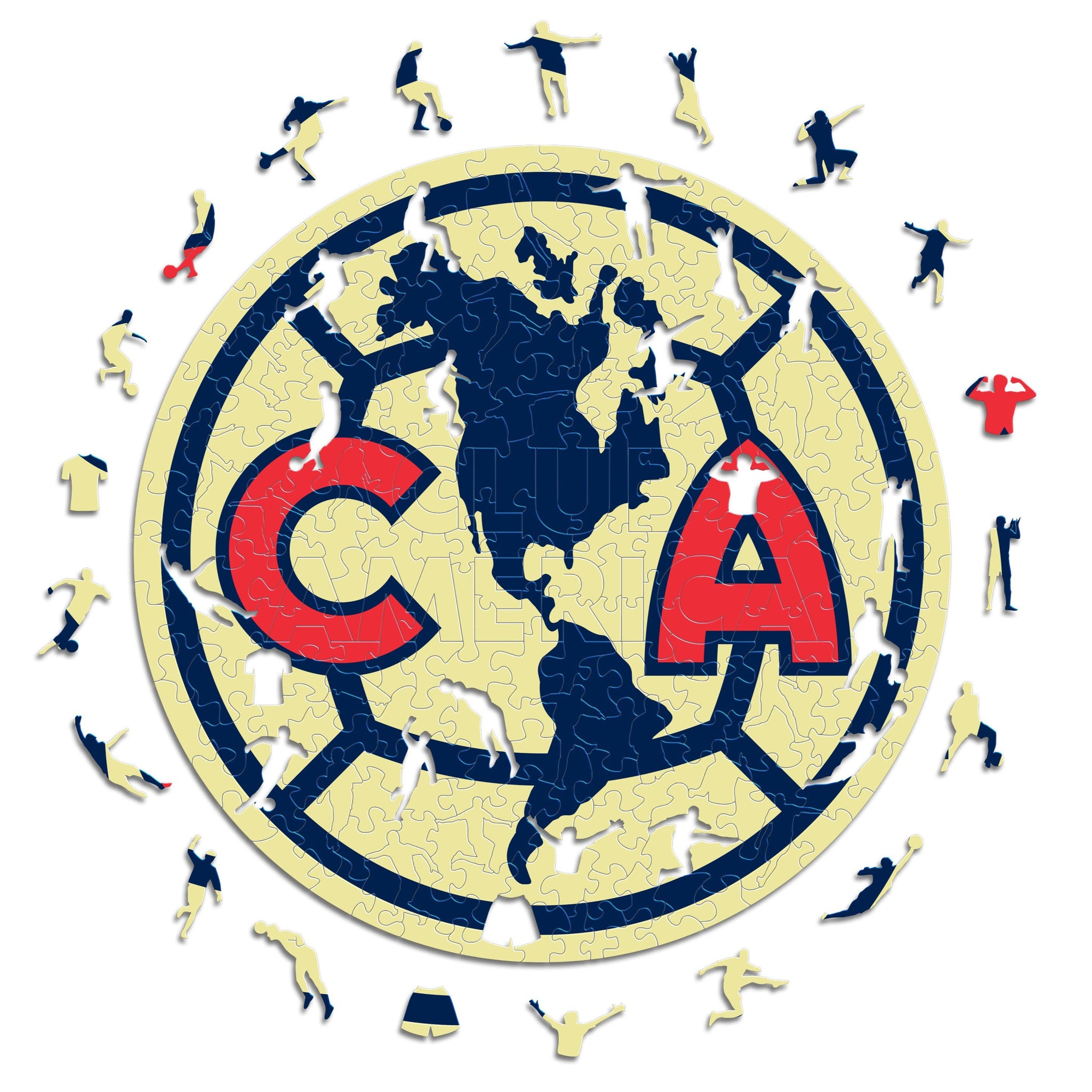 Club América® Escudo - Rompecabezas de Madera – Iconic Puzzles MX